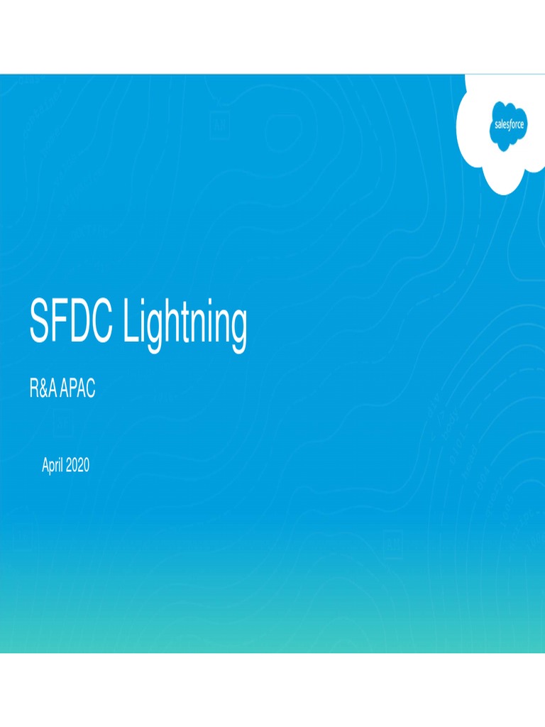 SFDC Lightning Training Basic 01 | PDF | Computing | Business