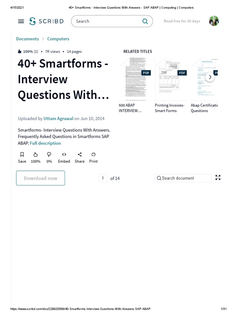 40+ Smartforms - Interview Questions With Answers - SAP ABAP ...