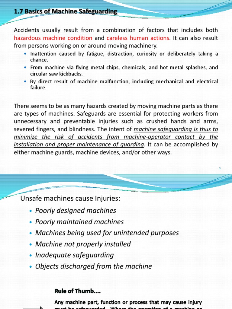 Machine Safeguarding | PDF | Machines | Equipment