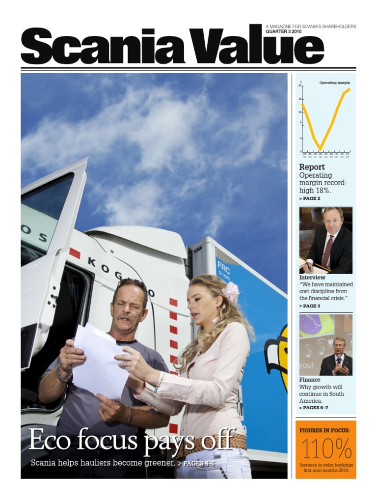 Scania Value Quarter 3 2010 | PDF | Fuel Efficiency | Transport