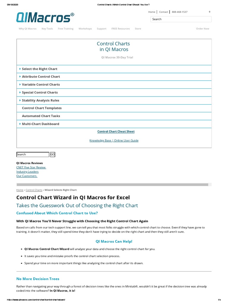 Control Charts Which Control Chart Should You Use PDF Microsoft