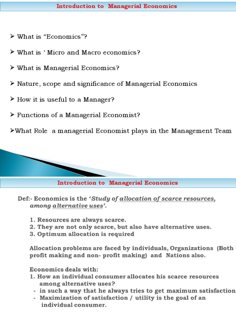 Introduction To Managerial Economics | PDF | Macroeconomics | Economics
