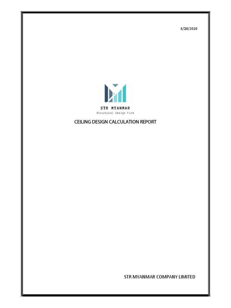 Ceiling Design Calculation | PDF | Structural Engineering ...