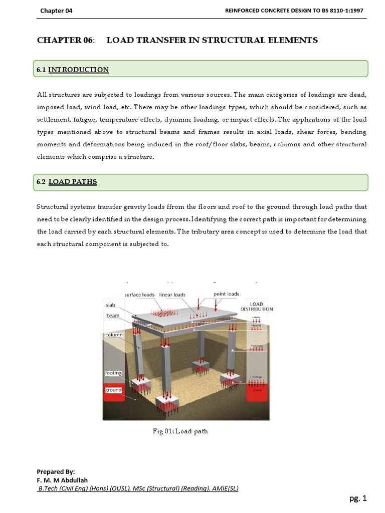 Chapter 06 - Load Path and Load Transfer in Structural Elements | PDF ...