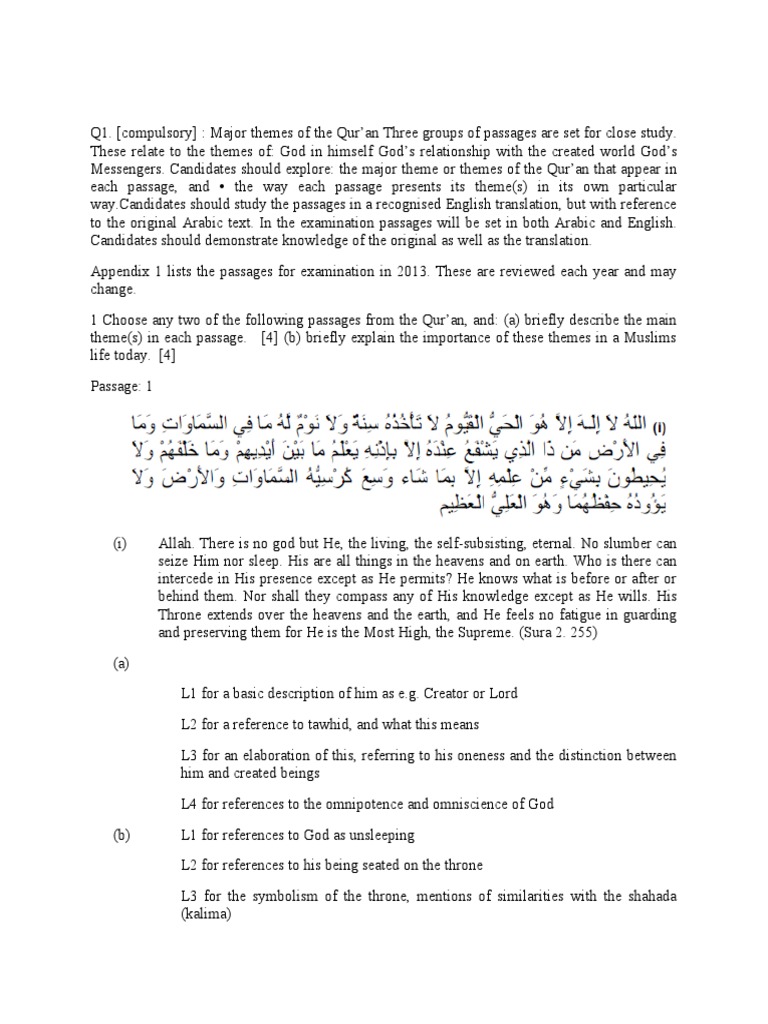 Major Themes of the Qur'an Explained | PDF | God In Islam | Tawhid