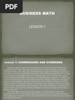 Solving Word Problems Involving Commission | PDF | Percentage | Business