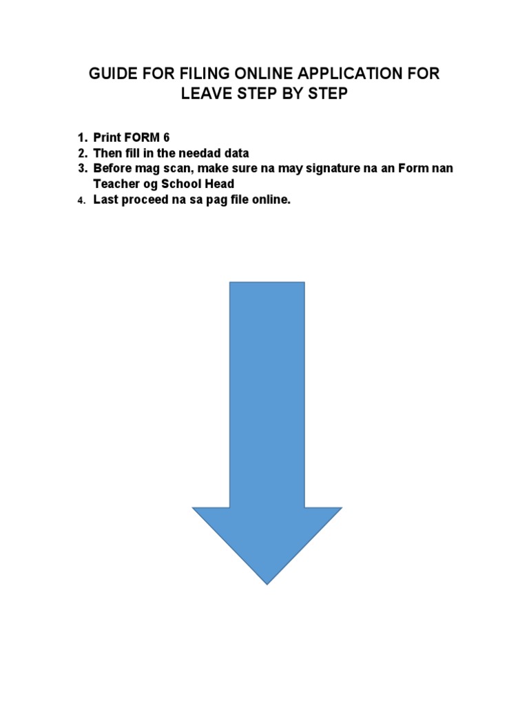 Guide For Filing Online Application For Leave Step by Step | PDF