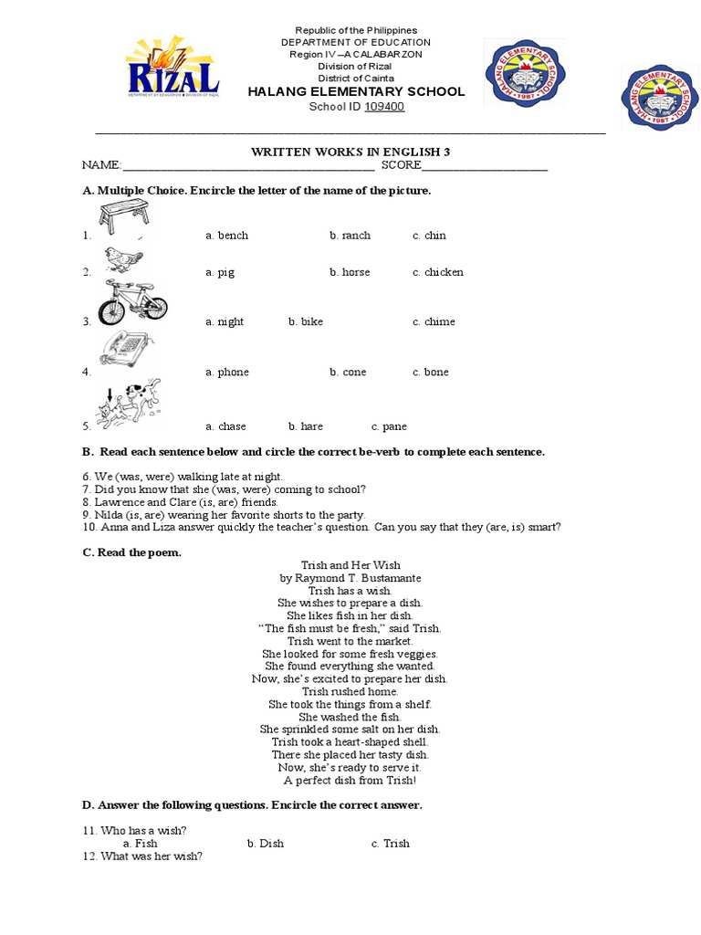 Halang Elementary School | PDF | Foods