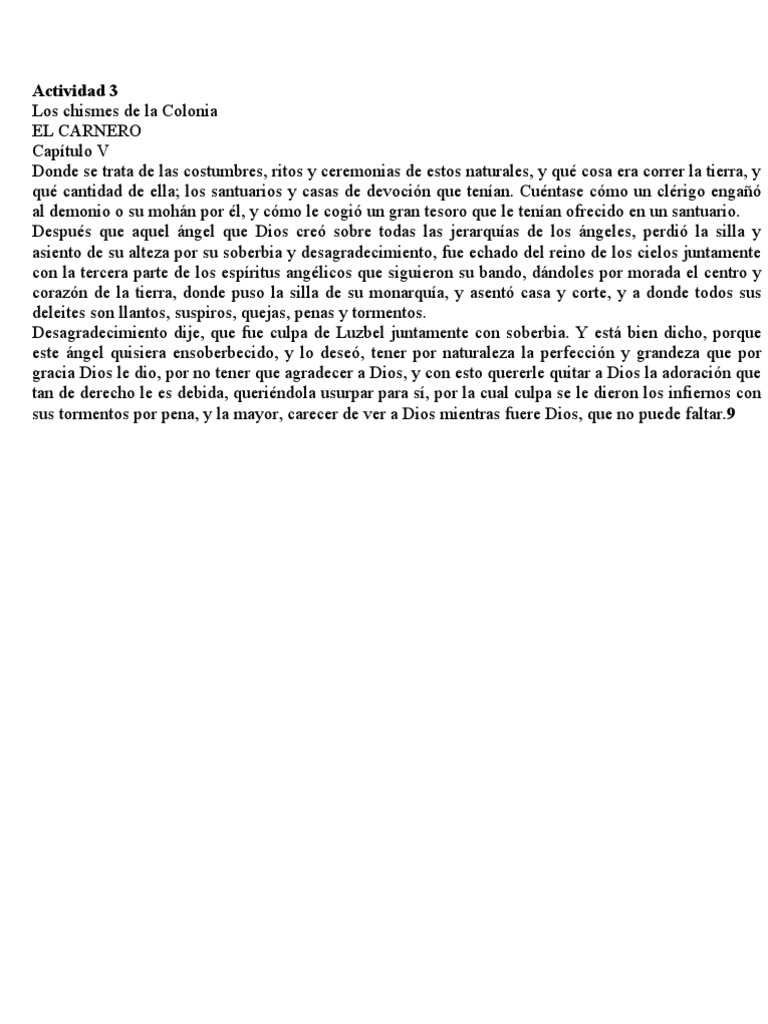 Capitulo V El Carnero | PDF | Lucifer | Adán