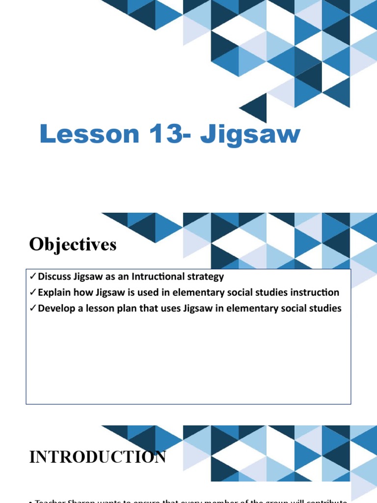 Lesson 13 Jigsaw | PDF | Constructivism (Philosophy Of Education ...