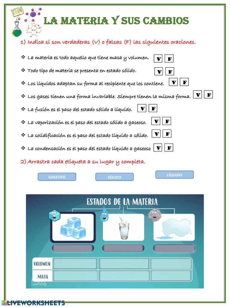 Ejercicios Estados de La Materia 1 | PDF