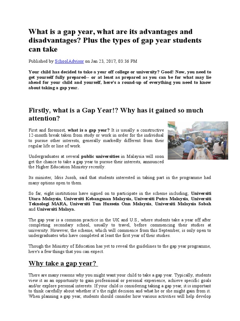 Everything You Need to Know About Taking a Gap Year: Types of Gap Years ...