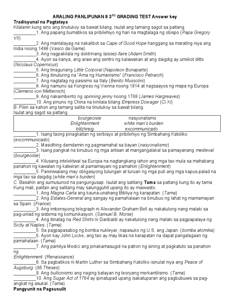 Arpan 8 Answer Key | PDF