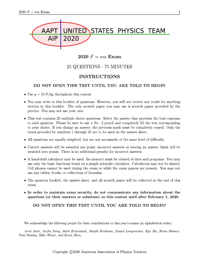 2020 Fma Exam A | PDF