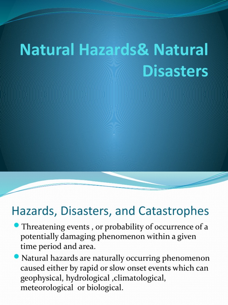 Understanding Natural Hazards and Disasters | PDF | Natural Disasters ...