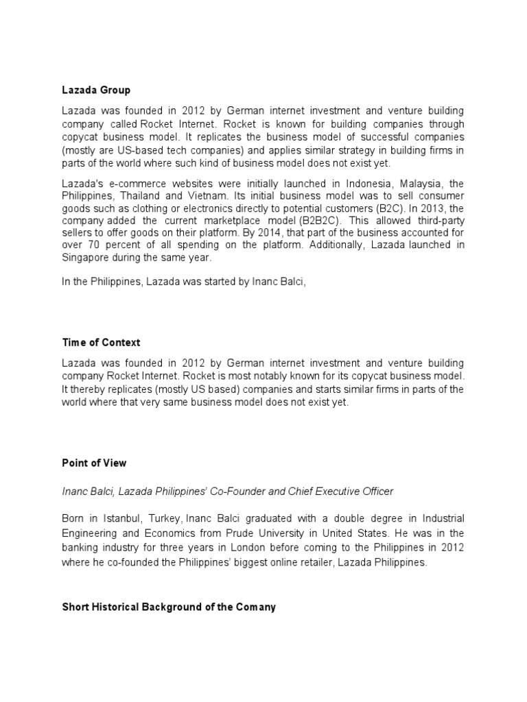 Case Study Lazada | PDF | E Commerce | Online Shopping