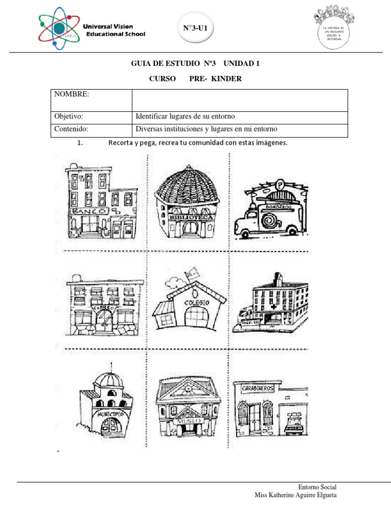 ENT. SOCIAL PreKinder U1 G3 Comunidad | PDF