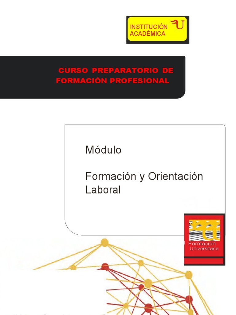 Formacion y Orientacion Laboral | PDF | Desarrollo profesional | Educación más alta