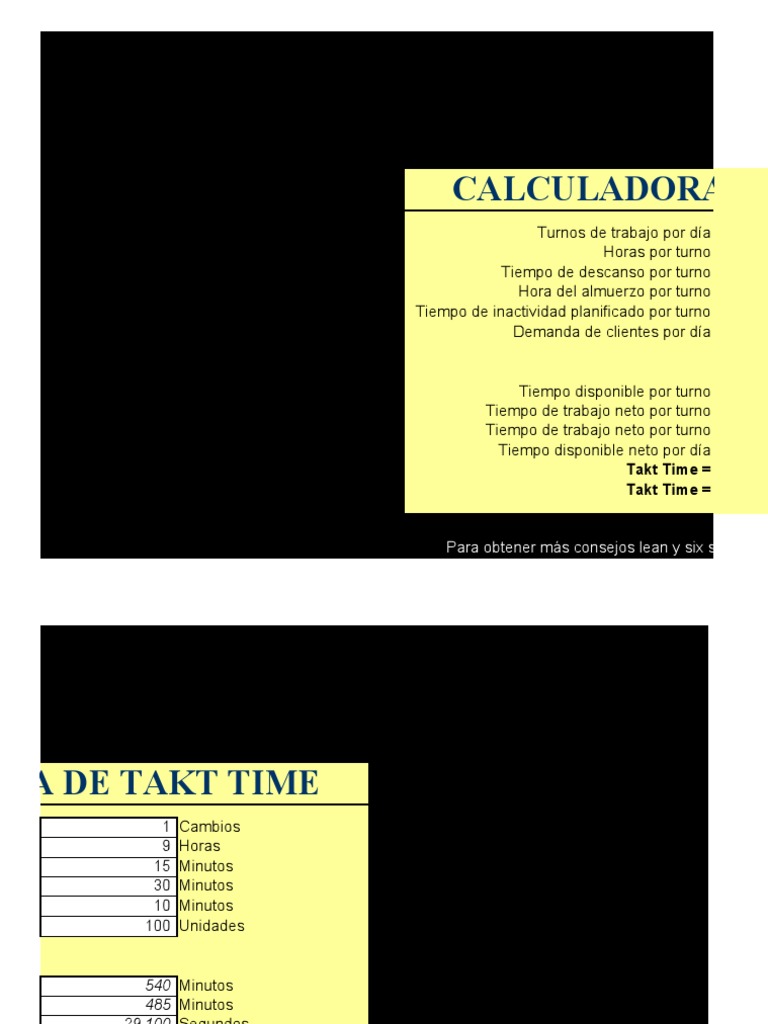 Takt Time Calculator | PDF