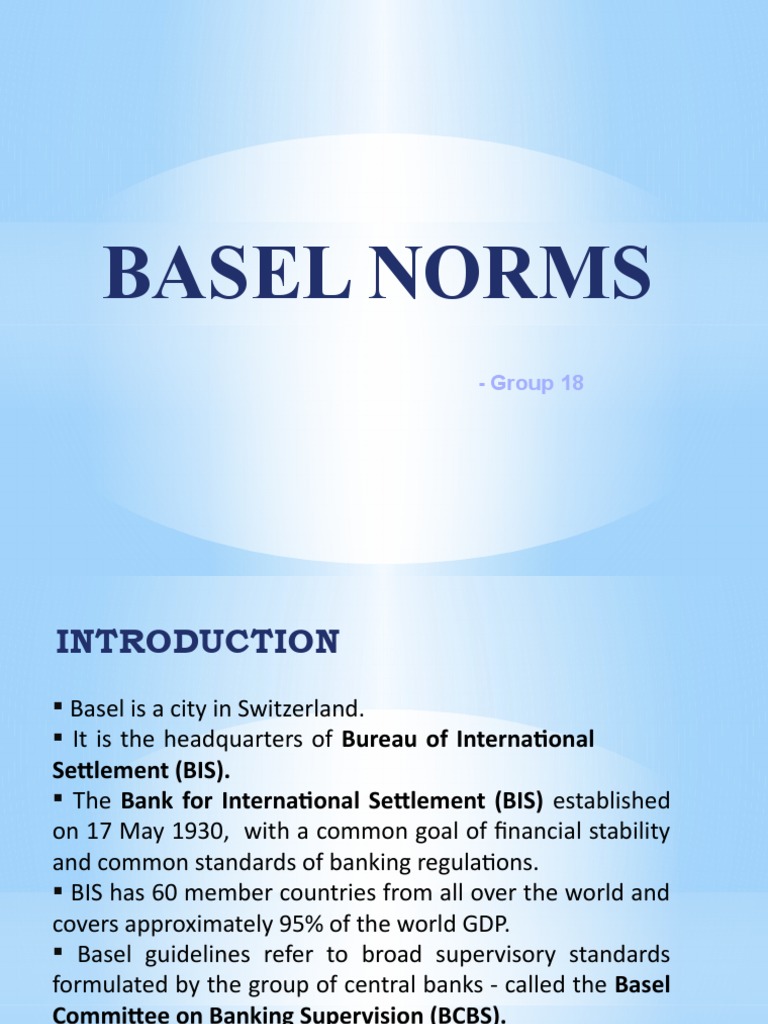 Basel Norms | PDF | Basel Committee On Banking Supervision | Basel Ii