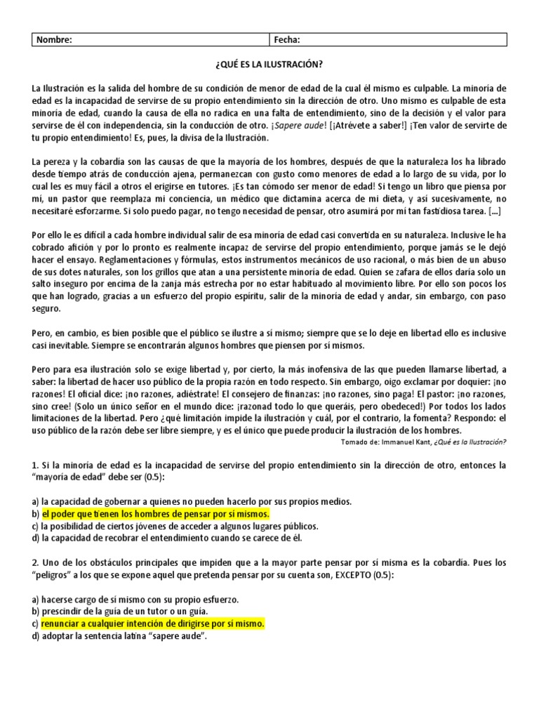 Evaluación Comprensión Lectora-Ilustración | PDF | Era de iluminacion ...