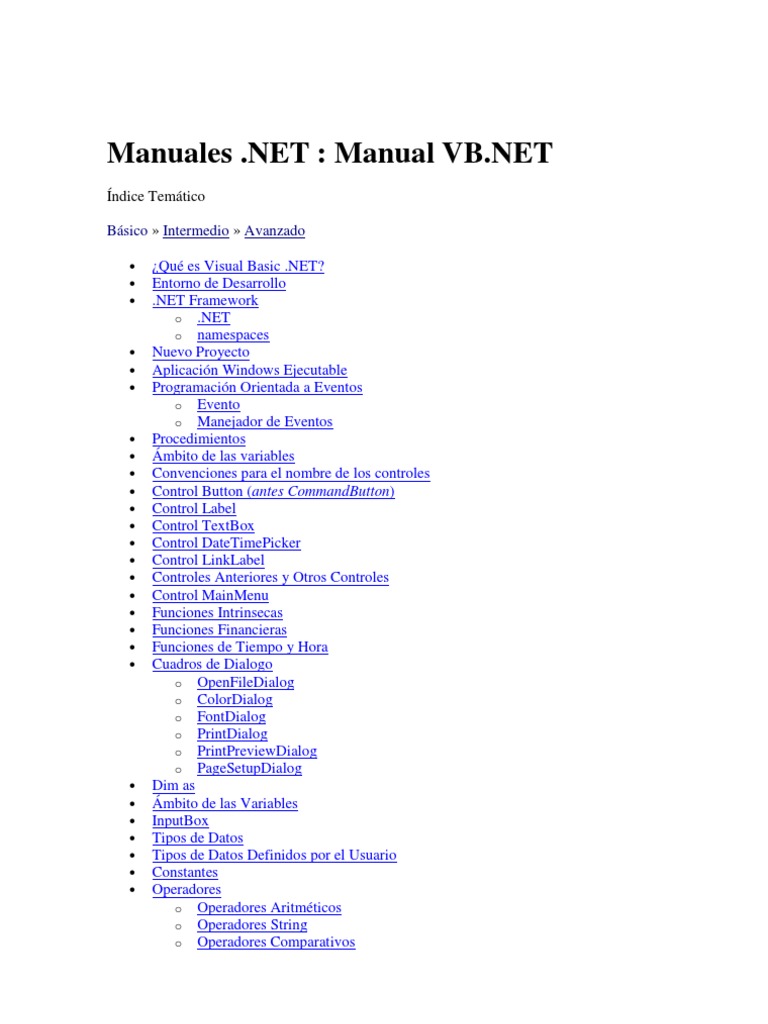 Manual | PDF | .NET Framework | Entorno de desarrollo integrado