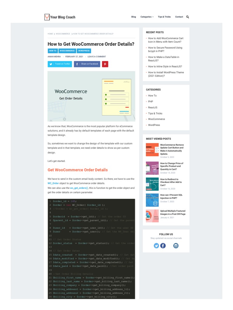 How You Can Get Woocommerce Order Details Pdf Word Press Computer Mediated Communication