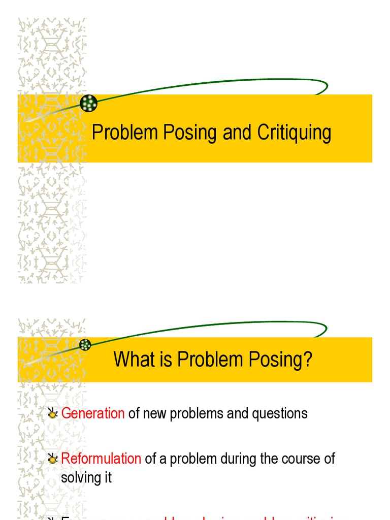 Problem Posing | PDF | Flowers | Teaching Mathematics