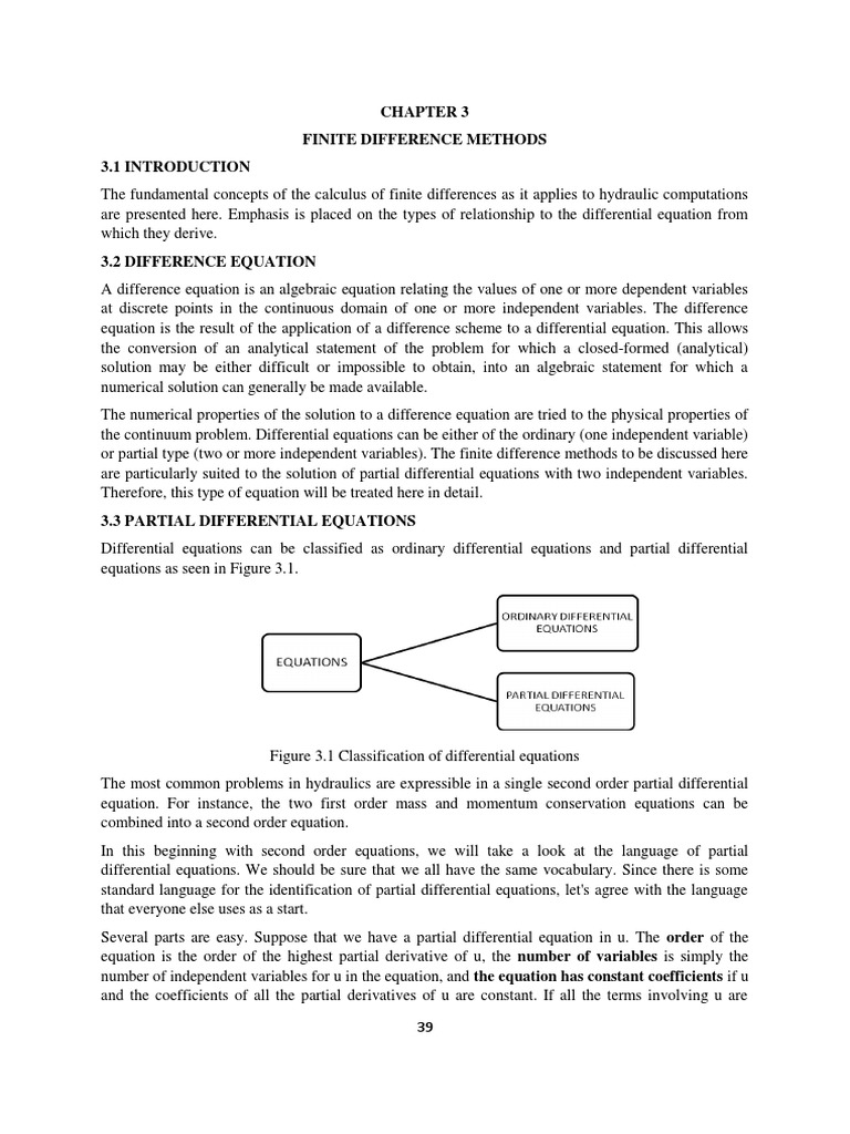 CHAPTER 3 - Revised | PDF | Finite Difference | Equations
