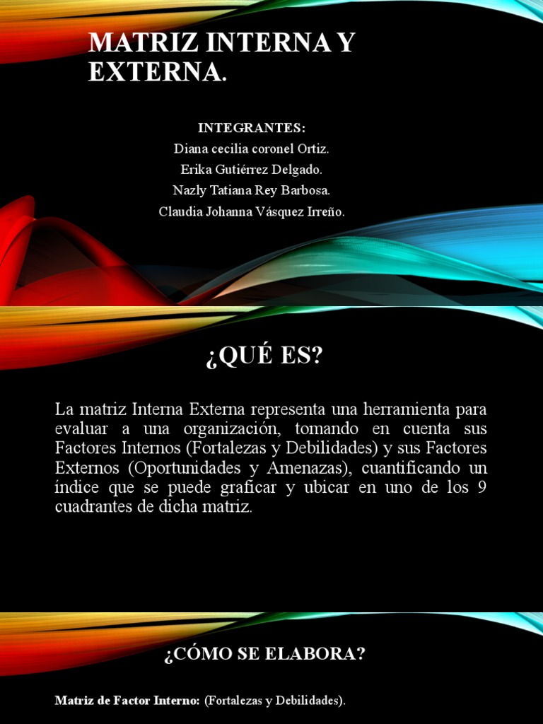 Matriz Interna y Externa | PDF