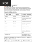 Bone Forensics Worksheet Activity | PDF | Wellness | Science & Mathematics