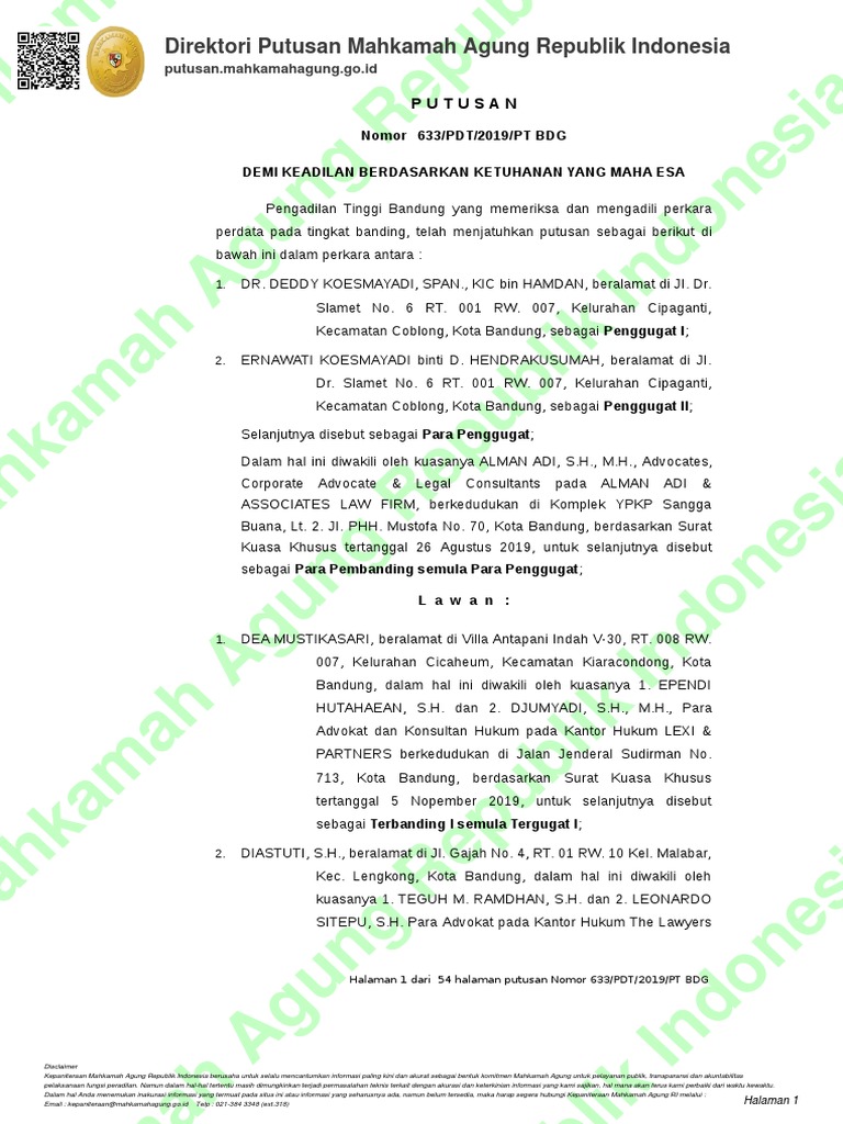 Putusan 633 PDT 2019 PT BDG 20210509 | PDF