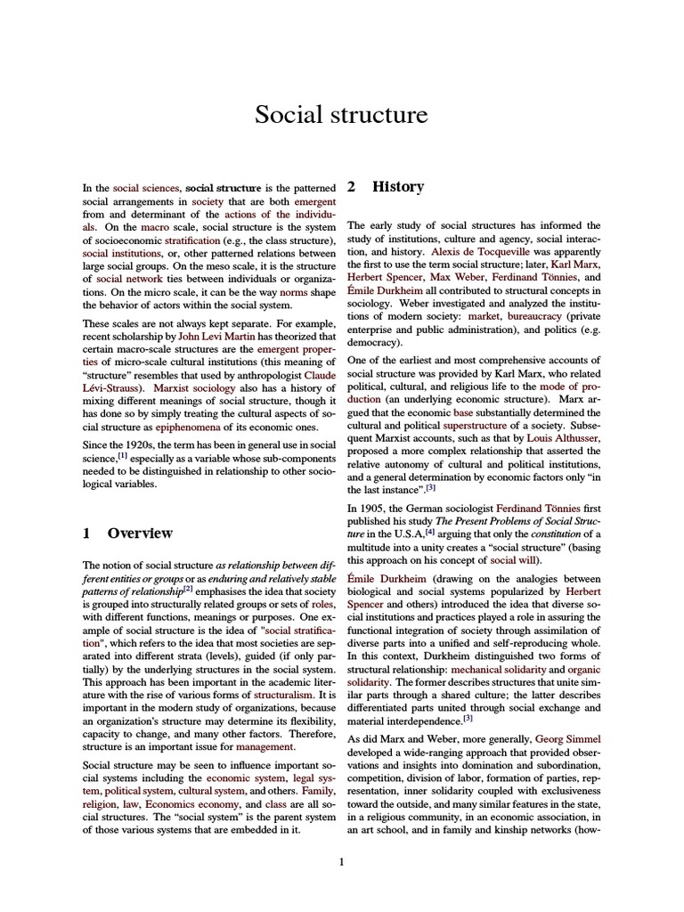 Social Structure - Definition | PDF | Social Structure | Science