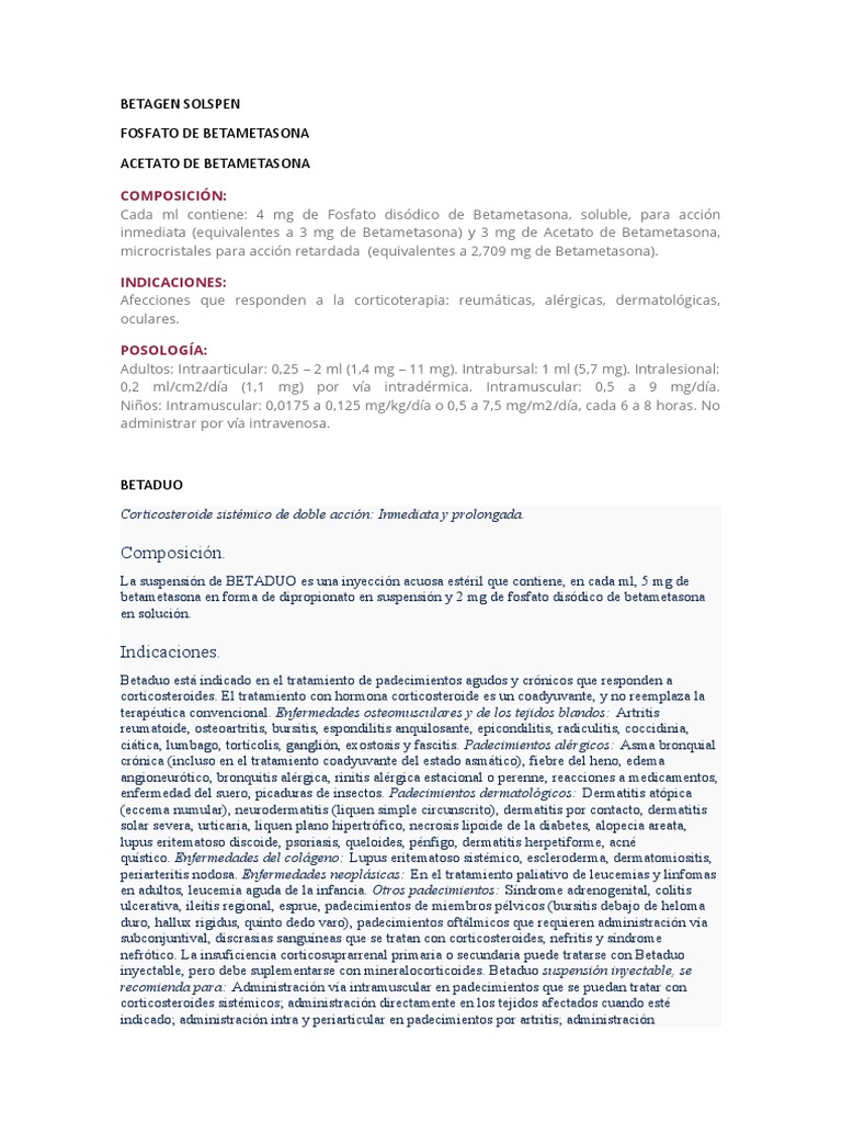 Betagen Solspen | PDF | Inmunosupresión | Sistema inmune