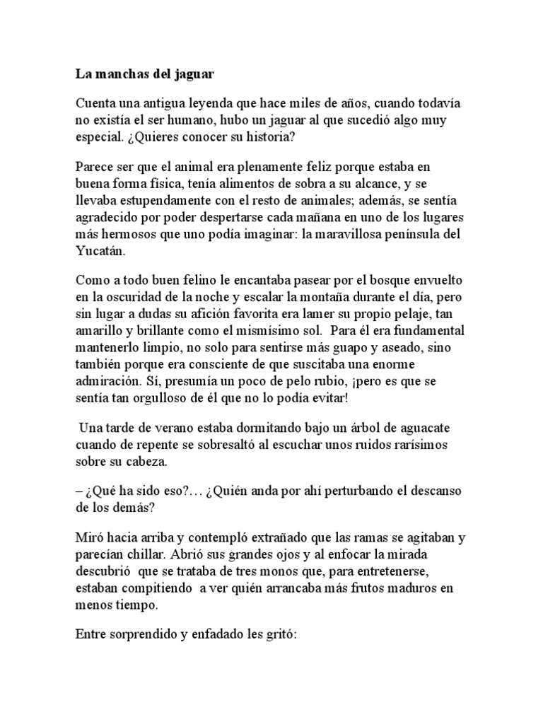 La Manchas Del Jaguar | PDF | Jaguar