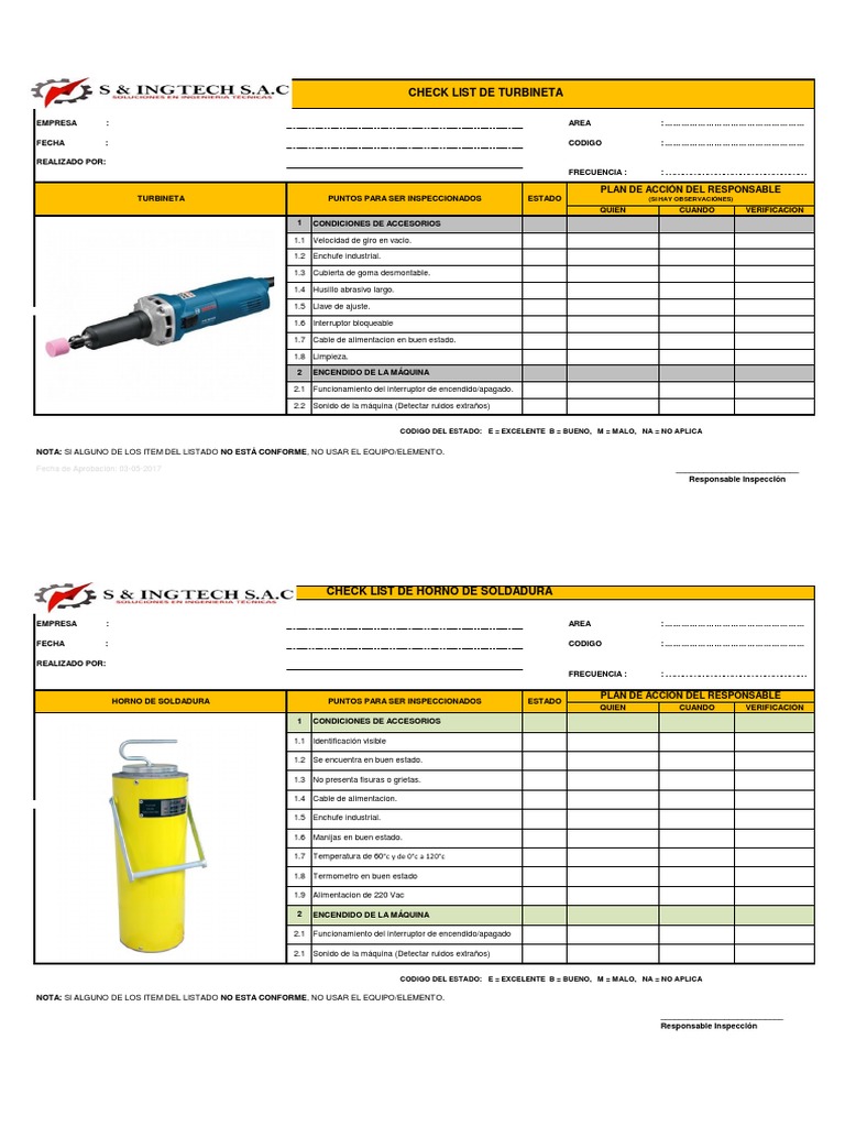 Check List | PDF | Bienes manufacturados | Naturaleza