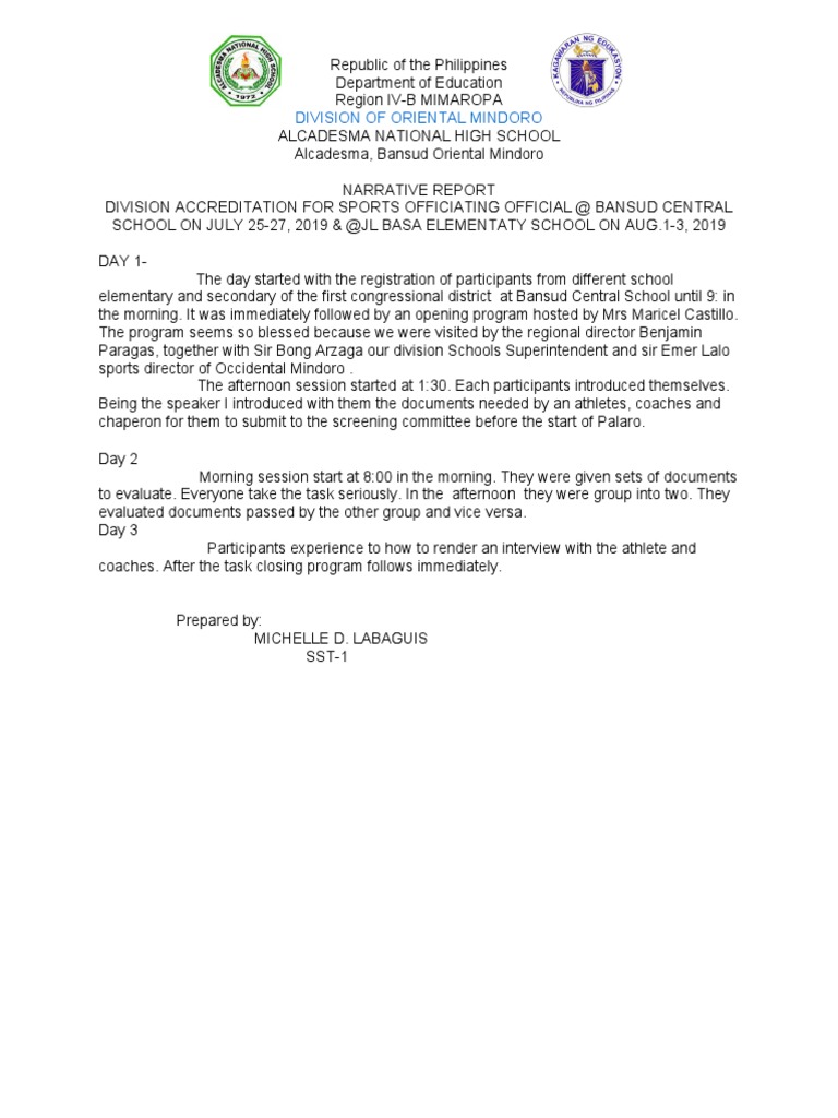 Narrative Report | PDF | Pedagogy | Teaching