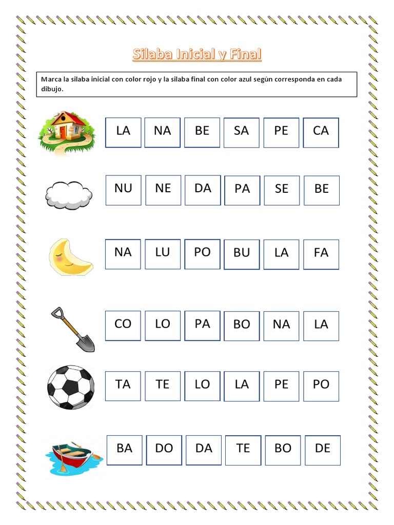 Silaba Inicial y Final | PDF