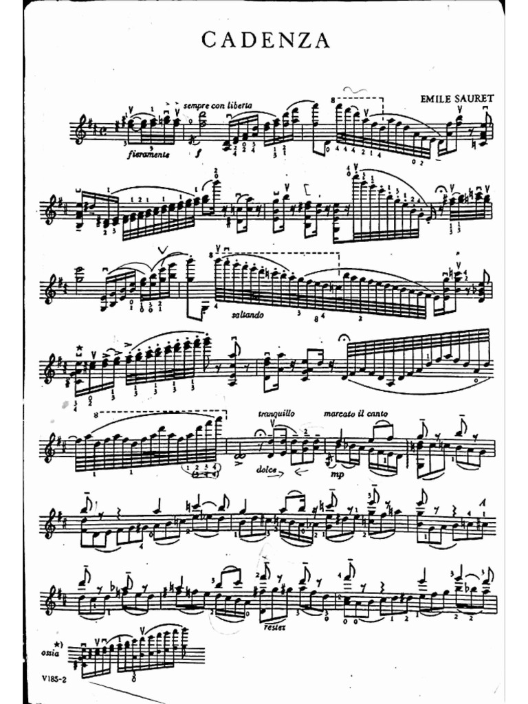 Sauret - Paganini Cadenza | PDF