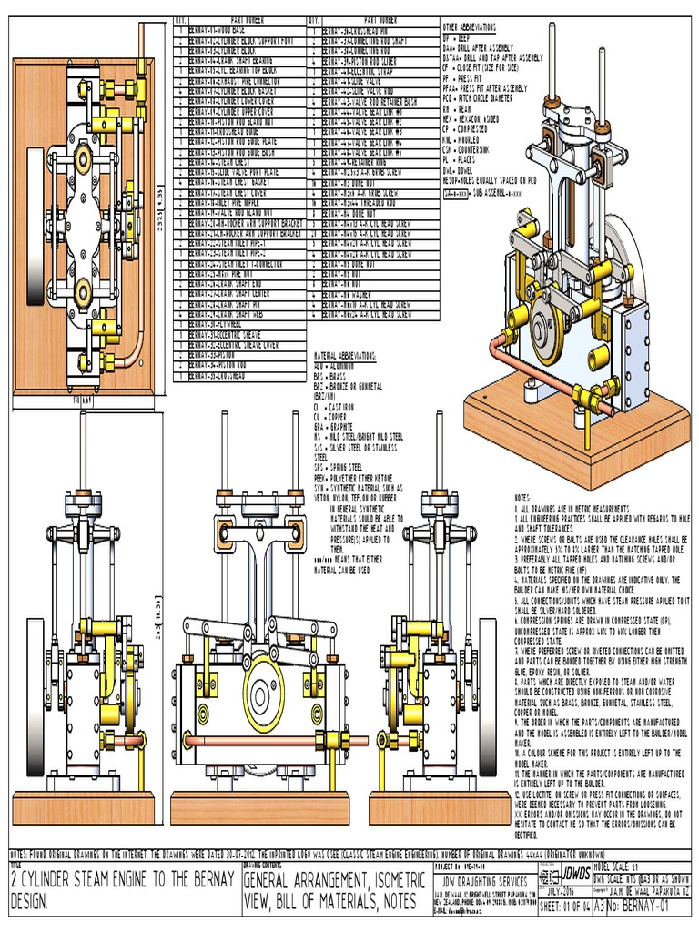 2 Cylinder Steam Engine To The Bernay Design | PDF | Steam Engine | Screw