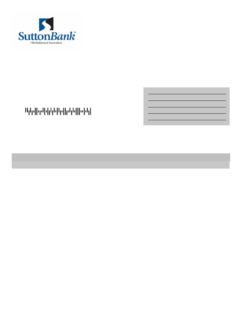 Statement Sutton Bank | PDF | Service Industries | Services (Economics)