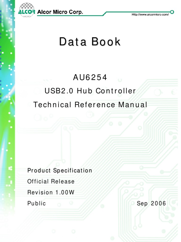 AU6254 USB Hub Controller Datasheet | PDF | Usb | Electronic Engineering