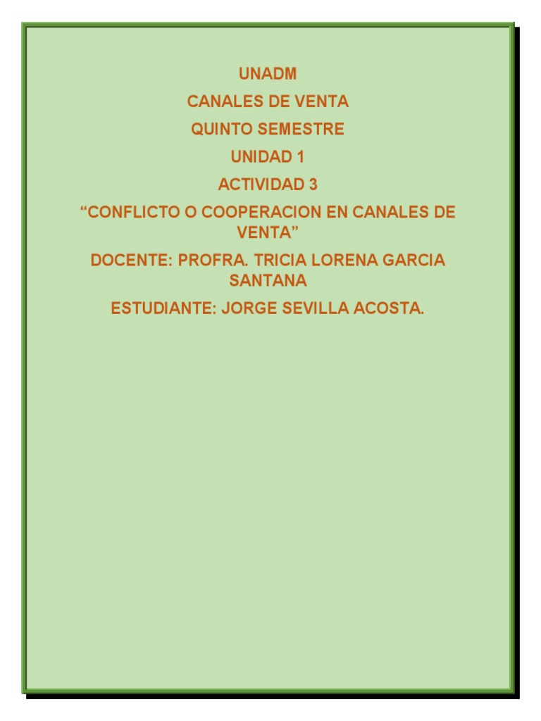 Gcav U1 A2 Josa | PDF