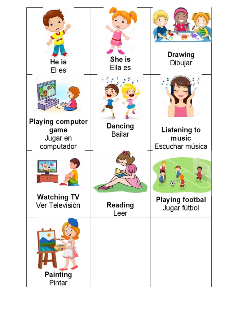 Vocabulario Inglés Pasatiempos | PDF