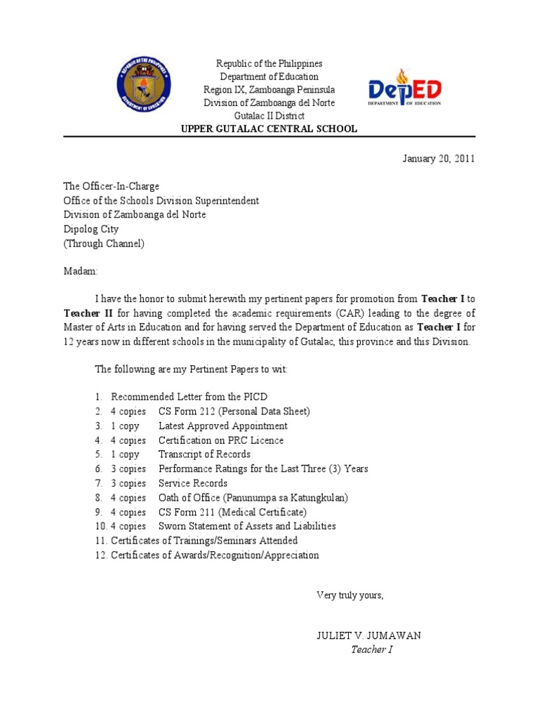 Teacher Promotion Application Package | PDF | Academic Degree ...