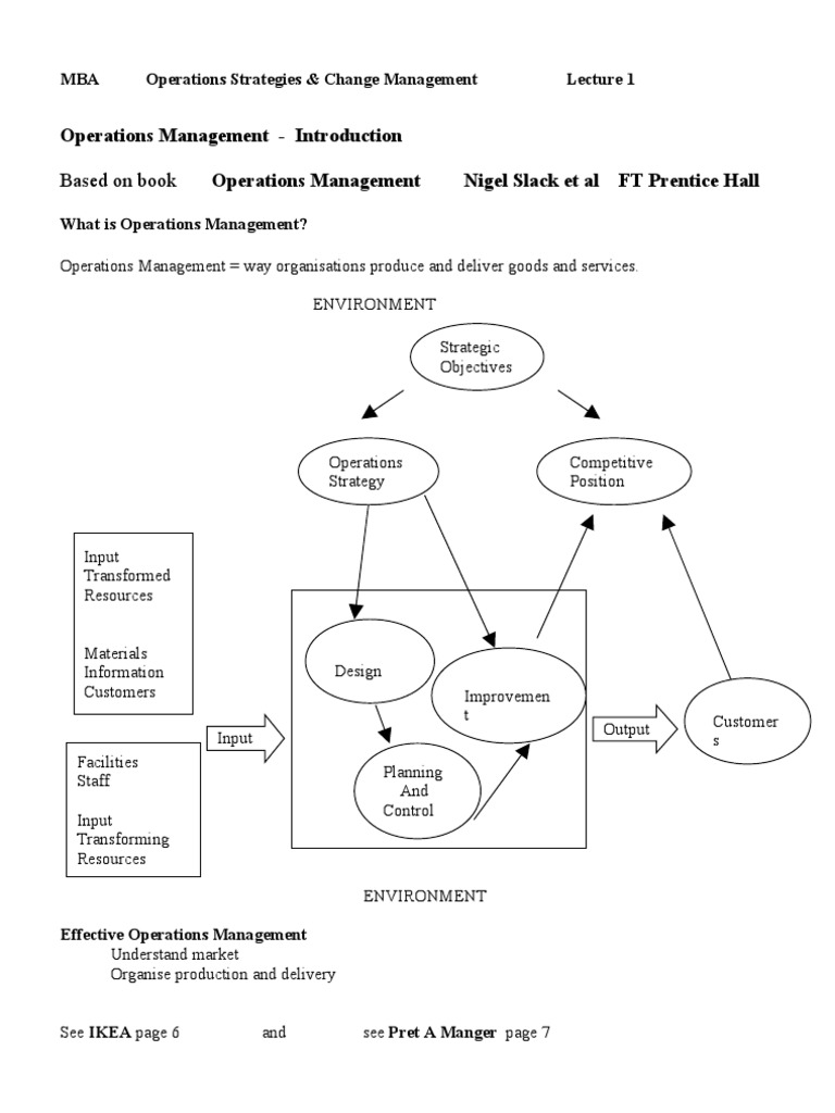 Based On Book: Operations Management - Introduction Operations ...