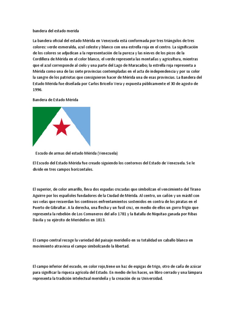Bandera Del Estado Merida | PDF
