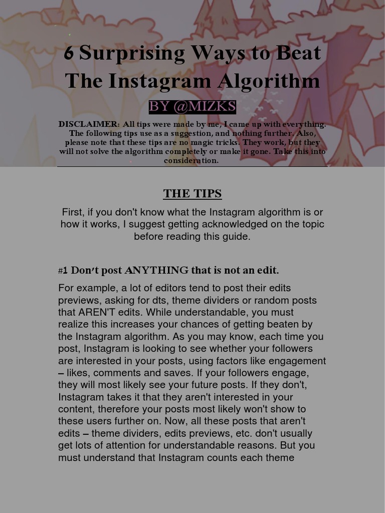 6 Tips to Beat the Instagram Algorithm | PDF | Communication