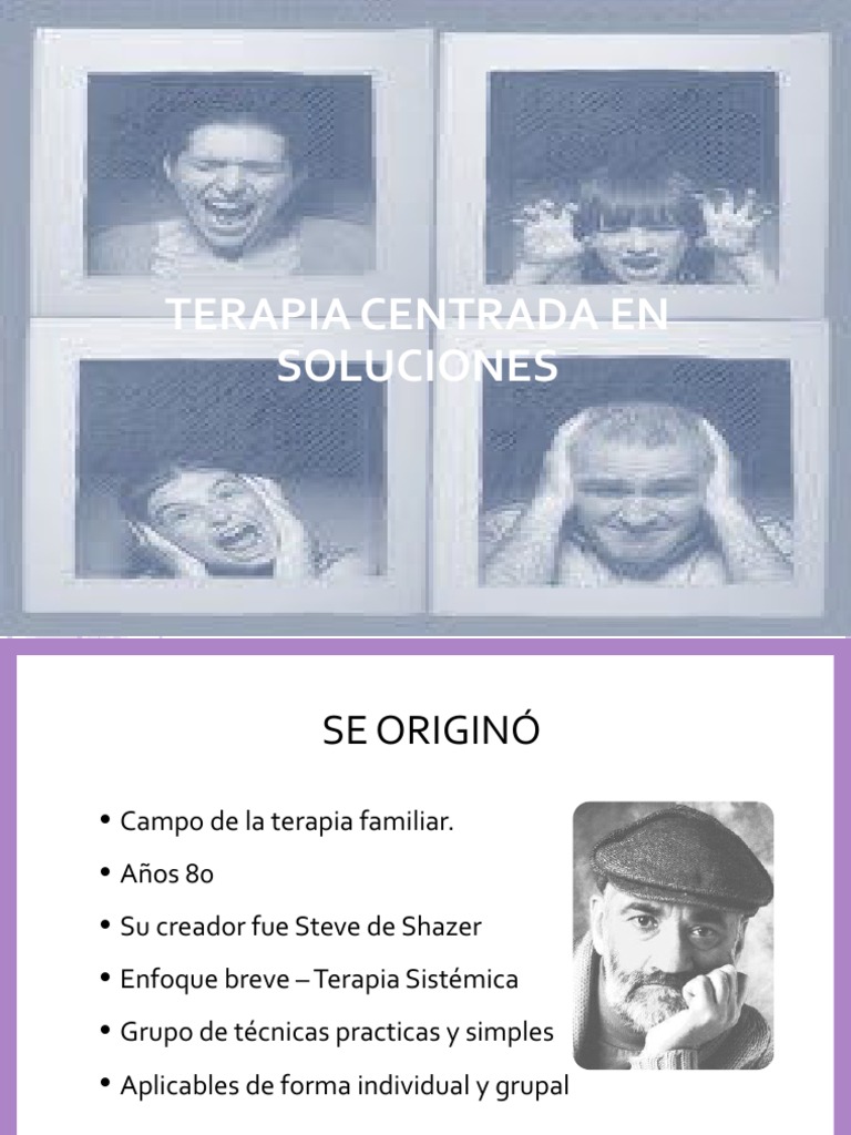 Terapia Centrada en Soluciones | PDF | Psicoterapia | La naturaleza humana