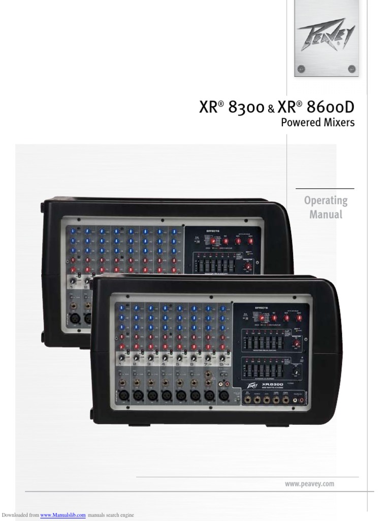 XR 8300 XR 8600D: & Powered Mixers | PDF | Business